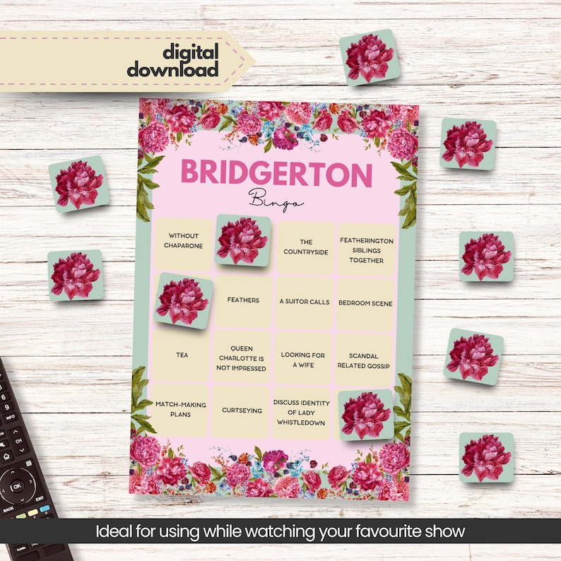 Printable Bridgerton Bingo Cards for Parties and Viewing, Instant ...
