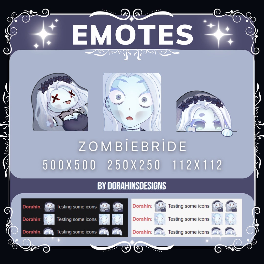 Zombie Bride Emotes Bundle Cute, High Quality, Kawaii, Aesthetic, Chibi ...