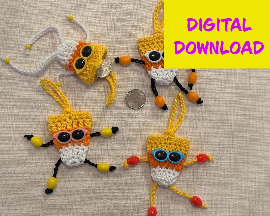 Candy Corn Coin Holder Crochet Pattern PDF Fall Autumn, Trick or Treat ...