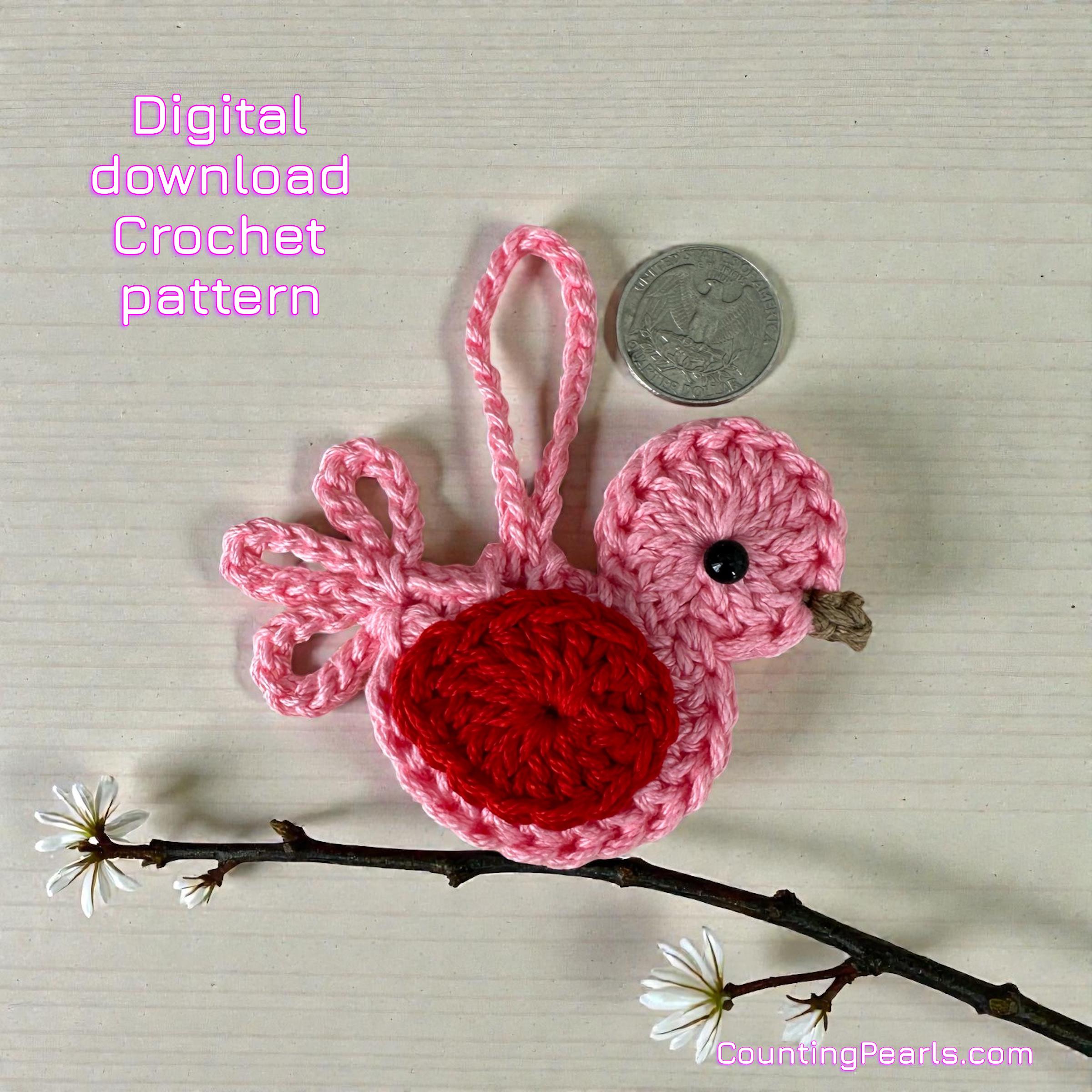 Crochet Bird Coin Holder Pattern | Cute Amigurumi Bird Coin Holder ...