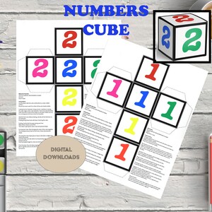3D NUMBERS Cube Printable Educational Letter Cubes Learning Tool ...