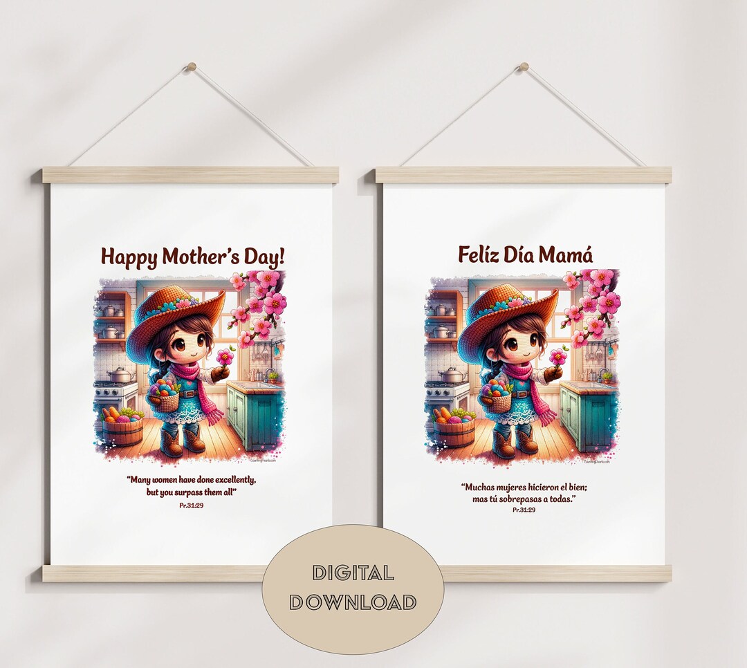 Proverbs 31 Poster Crochet Style Mother's Day Digital Download Coquette ...