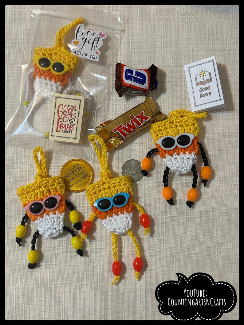 Candy Corn Coin Holder Crochet Pattern PDF Fall Autumn, Trick or Treat ...