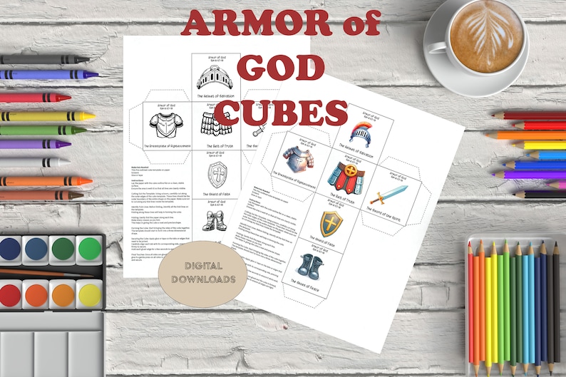 Cube Bundle INSTANT DOWNLOAD Wordless Gospel Evangelism Armor of God ...