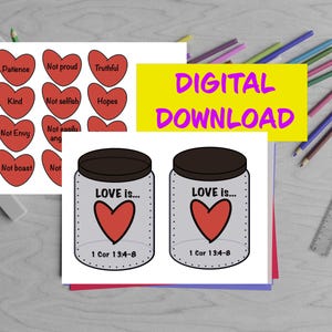 Valentine’s Day Bible Craft Activities Bible Verse 1 Corinthians 13 ...
