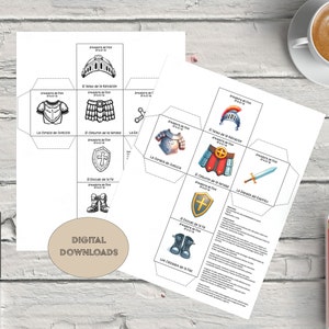Armor of God Coloring Story Cube INSTANT DOWNLOAD Kids Bible Lesson ...