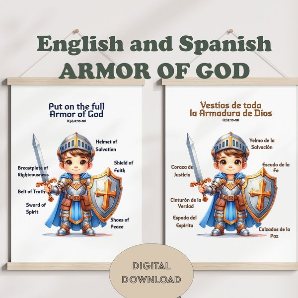 Kids Armor of God Poster - Etsy