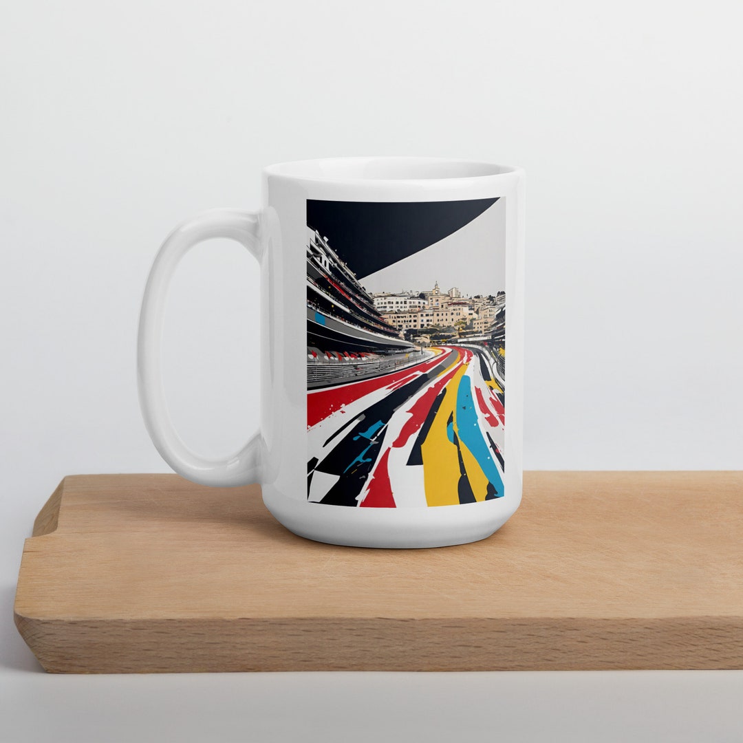 White Glossy Mug With Monaco Race Circuit AI Generated - Etsy