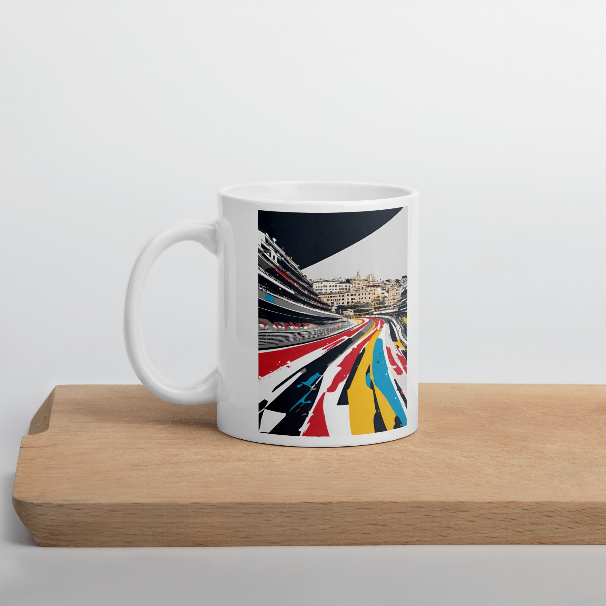 White Glossy Mug With Monaco Race Circuit AI Generated - Etsy