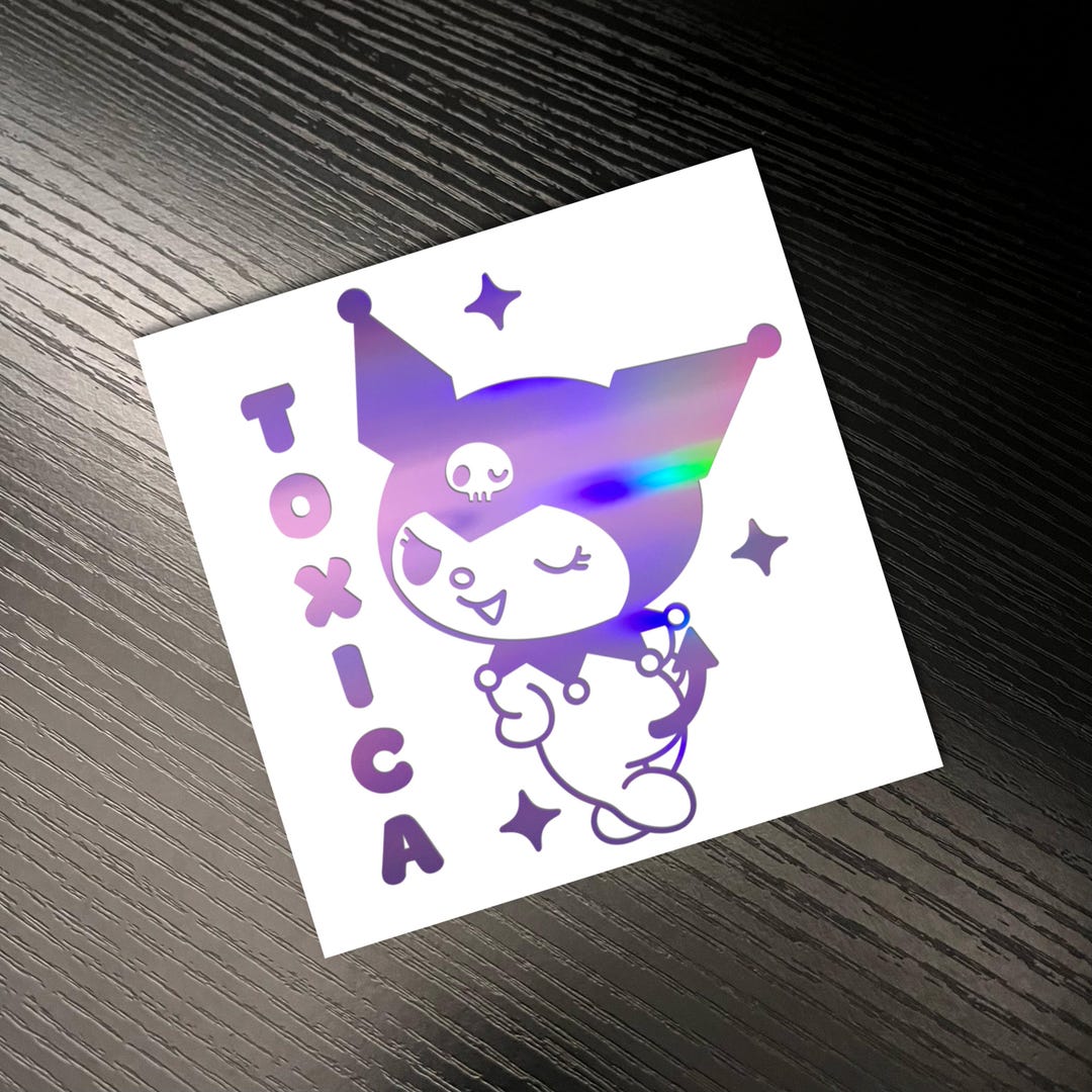 Cute Hello Kitty Holographic JDM Vinyl Stickers for Car Window, Laptops ...