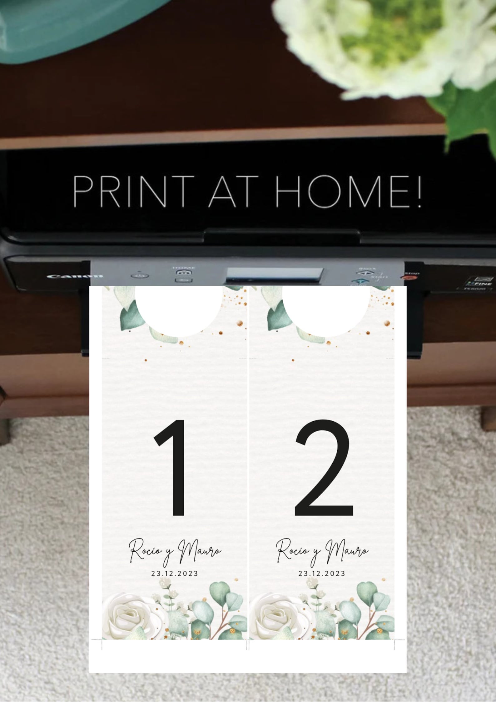 Wine Label Template, Wedding Table Number, Bottle Tag, Editable Canva ...