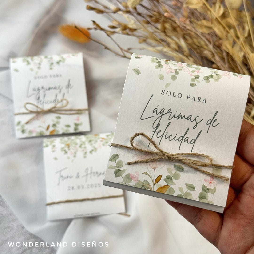 Printable Tissue Template, Tears of Joy, Editable in Canva for Weddings ...