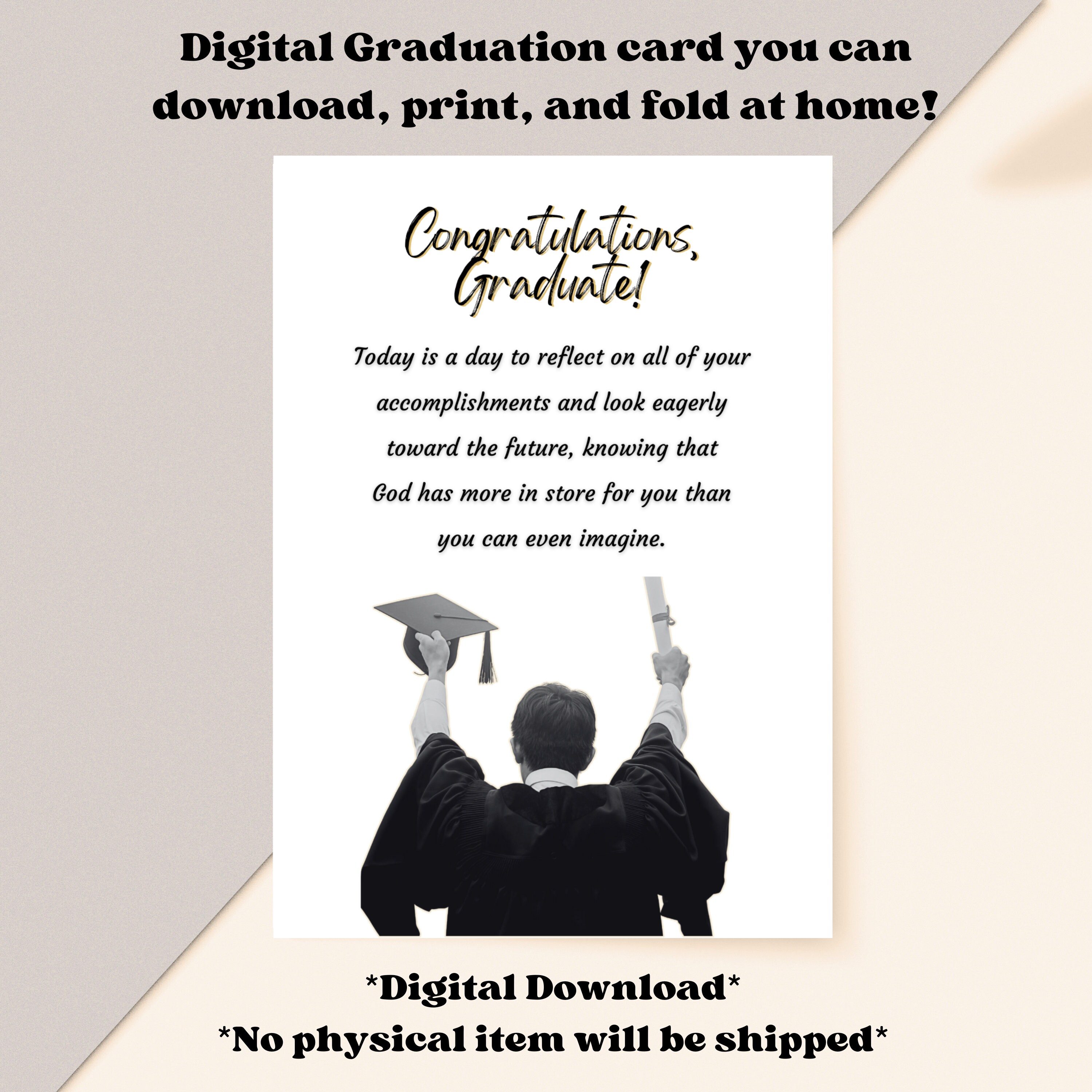 Printable Graduation Card, Religious Graduation Card, Personalized Card ...