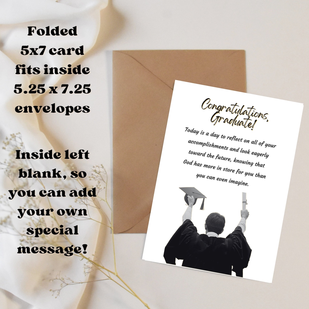Printable Graduation Card, Religious Graduation Card, Personalized Card ...