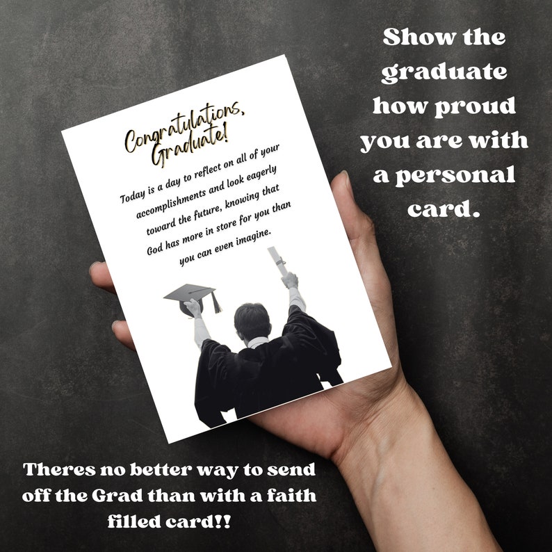 Printable Graduation Card, Religious Graduation Card, Personalized Card ...