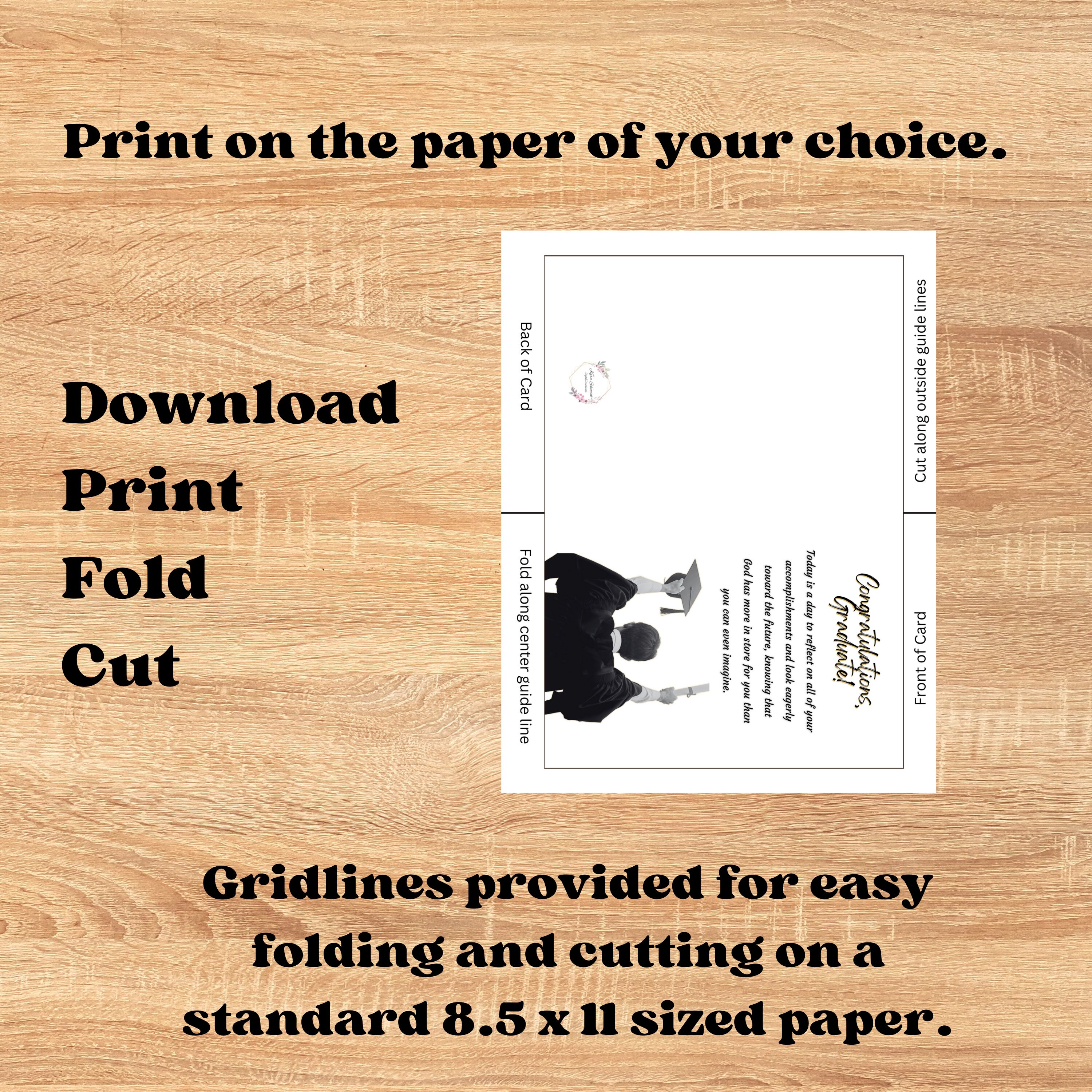 Printable Graduation Card, Religious Graduation Card, Personalized Card ...