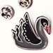 Black Swan LAPEL PIN — Metal Enamel Pin — Wedding Lapel Pin — the Black ...