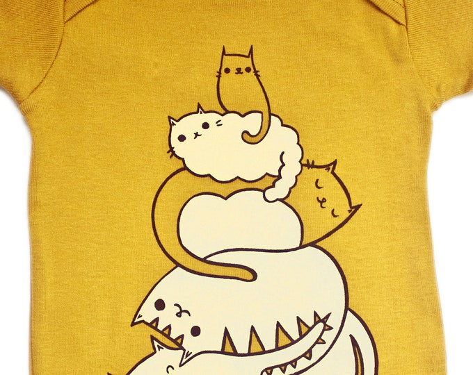 Cat Baby Clothes Cat Baby One Piece Cat Baby Bodysuit Organic Baby ...