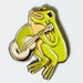 Ukulele Frog Lapel Pin by Boygirlparty -- Chartreuse FROG Guitar Enamel ...