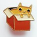 Box Cat Pin — Kawaii Enamel Cat Pin — Funny Enamel Pins — Cat Lover ...