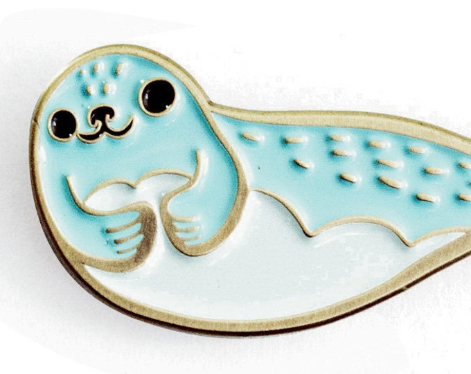 Cute Enamel Pin -- SEAL PIN -- Cloisonné Lapel Pin - Animal Pin ...