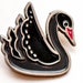 Black Swan LAPEL PIN Metal Enamel Pin Wedding Lapel Pin - Etsy