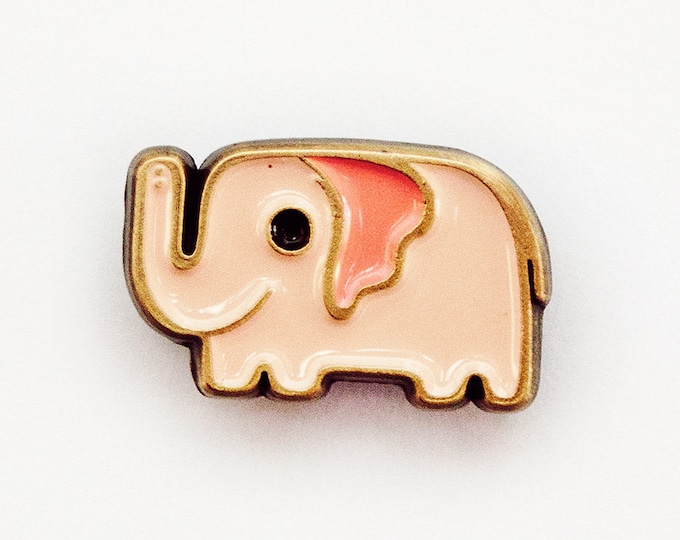 PINK ELEPHANT PIN — Jincore Pastel Enamel Pin — Tiny Elephant Lapel Pin ...