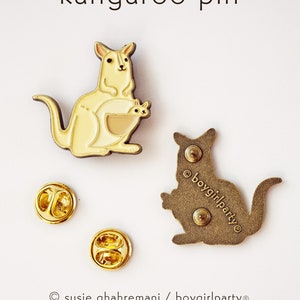 Animal Jewelry — Lapel Pin — Cute KANGAROO PIN by Boygirlparty — Animal ...