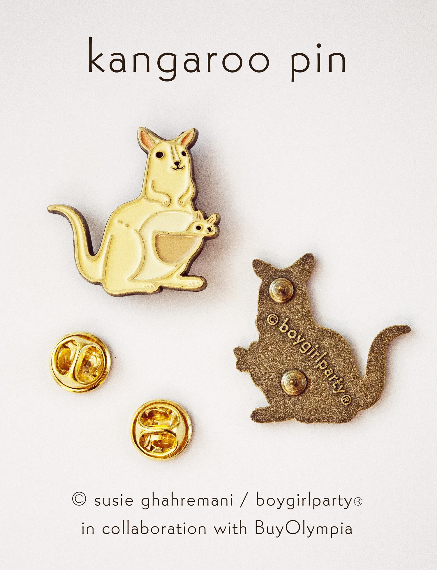 Animal Jewelry — Lapel Pin — Cute KANGAROO PIN by Boygirlparty — Animal ...