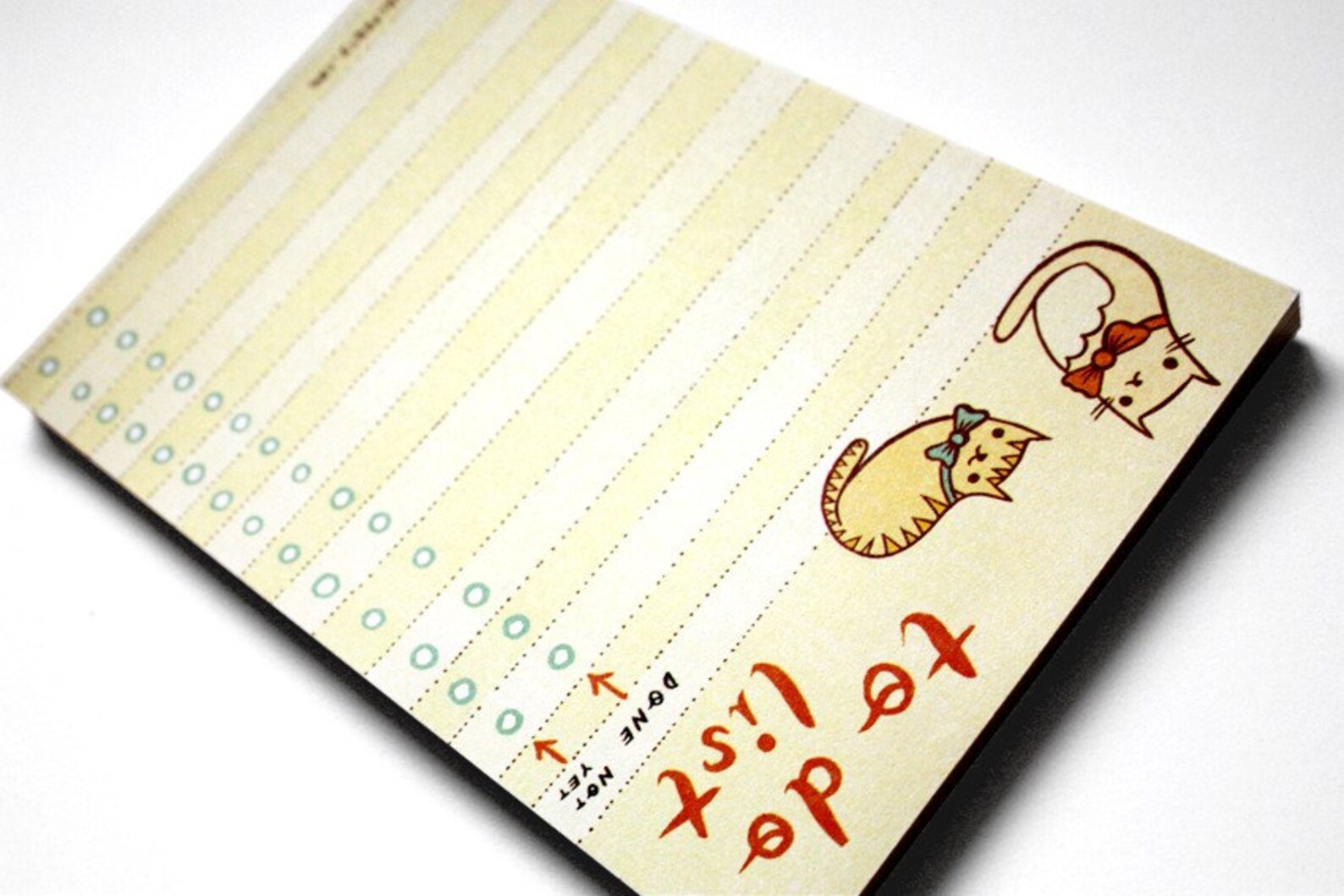 Cat TO DO LIST Notepad by Boygirlparty, Bowtie Kitty Cat Note Pad Memo ...