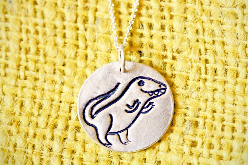 DINOSAUR NECKLACE, T Rex Jewelry, T-rex Animal Jewelry, Science Nerd ...