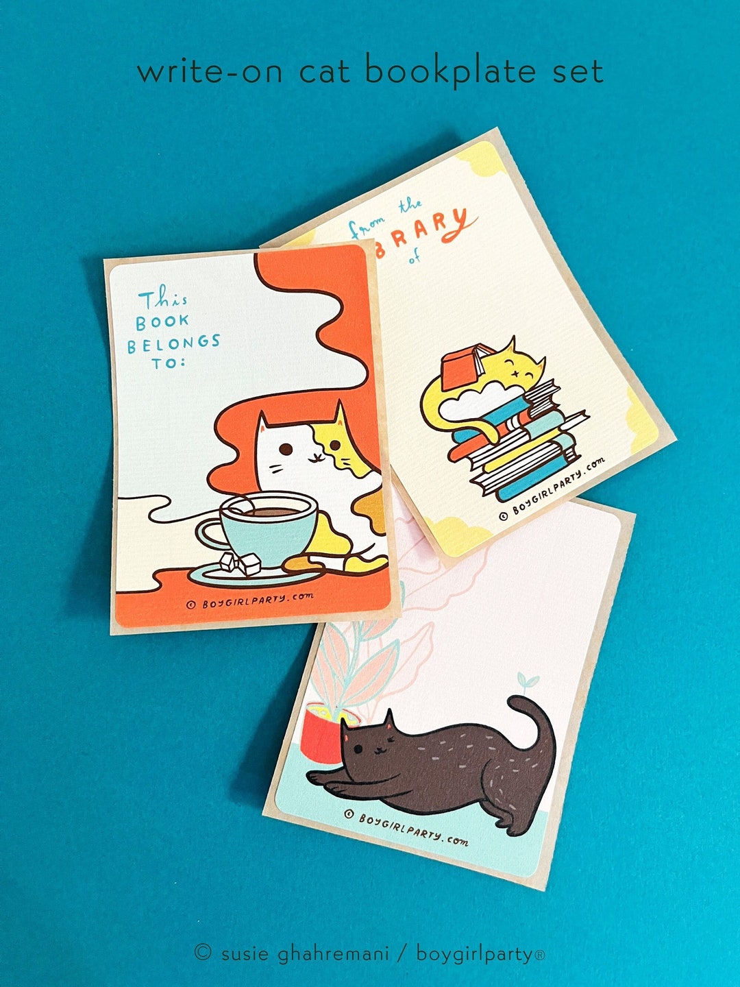 Animal Bookplates — Library Gift — Kids Library Stickers — Kids Book ...