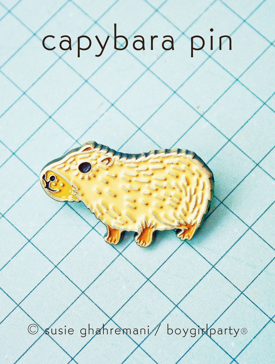 Capybara Enamel Pin Capybara Brooch Capybara Pin Badge Enamel Pin Game ...