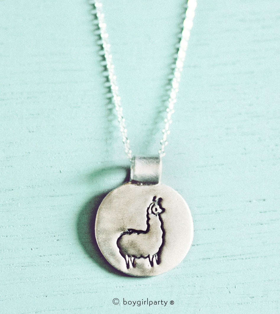 ALPACA necklace Llama jewelry Handmade Silver Animal | Etsy