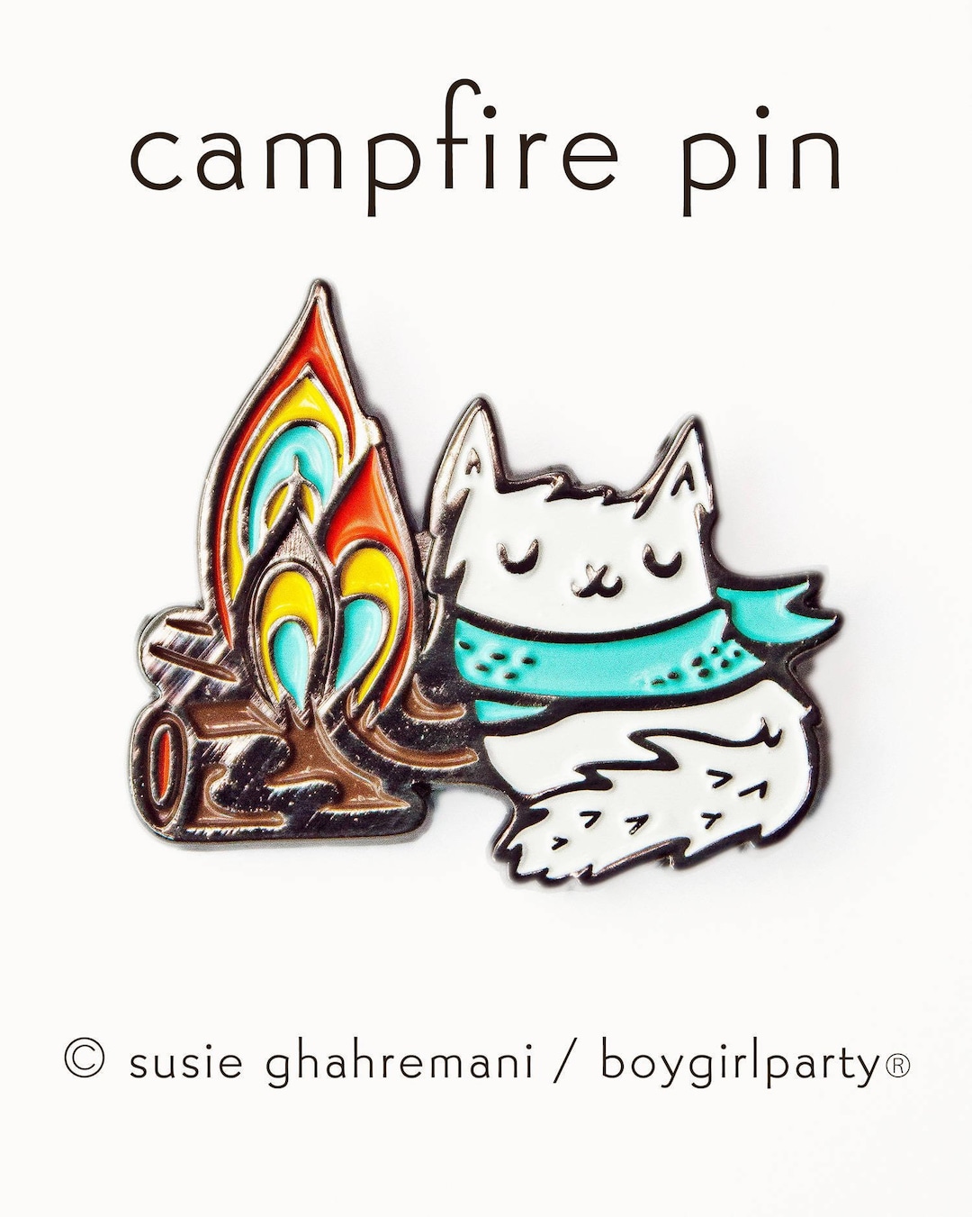 Unique Camping Gifts — ENAMEL PIN Cute – Bonfire Pin – Camper Gift ...
