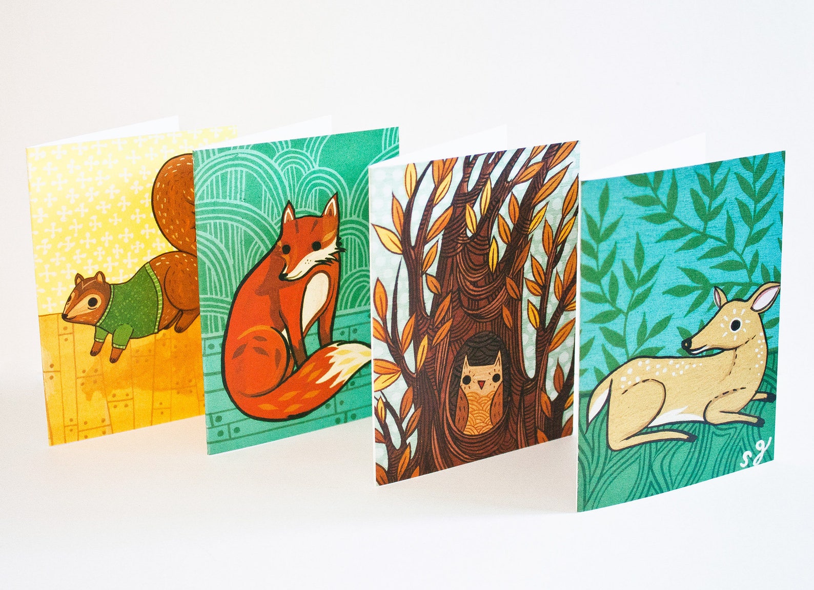 FOREST ANIMAL Cards — Blank Notecards — Wildlife Stationery — Susie ...