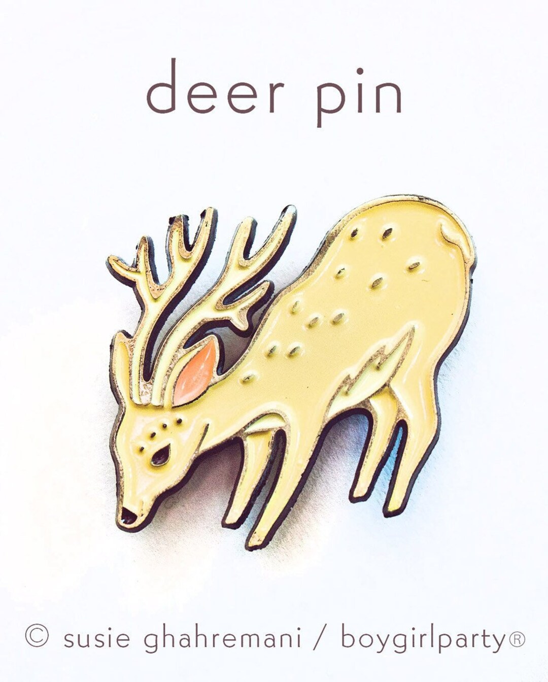Enamel DEER PIN — Mori Kei Jewelry — Gift for Her — Forest Jewelry ...