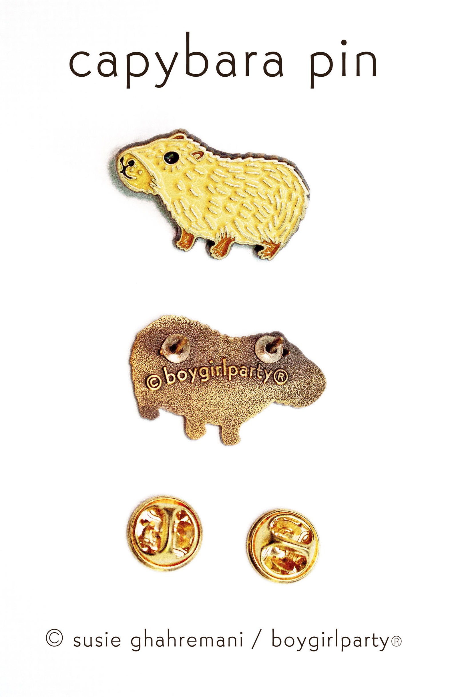 Capybara Enamel Pin Capybara Brooch Capybara Pin Badge Enamel - Etsy