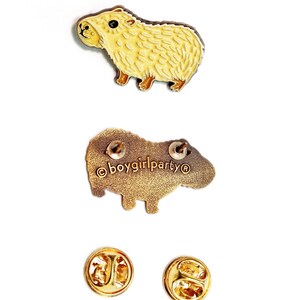 Capybara Enamel Pin Capybara Brooch Capybara Pin Badge Enamel Pin Game ...