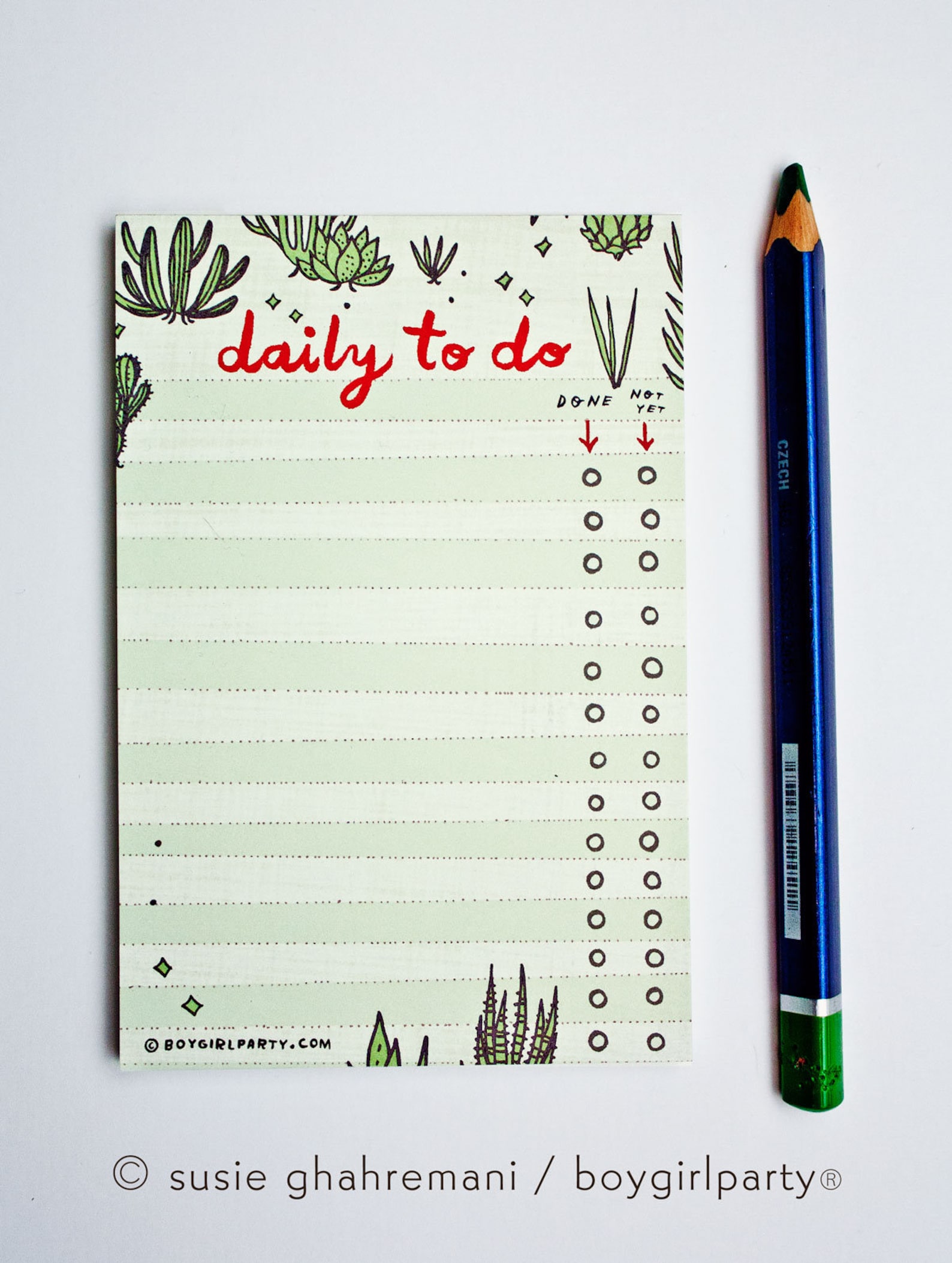 Plant Lover Gift — Daily TO DO LIST Succulent Cactus Gifts Happy ...