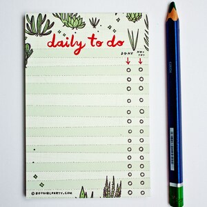 Plant Lover Gift — Daily TO DO LIST Succulent Cactus Gifts Happy ...