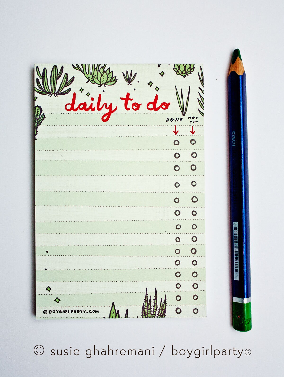 Plant Lover Gift — Daily TO DO LIST Succulent Cactus Gifts Happy ...