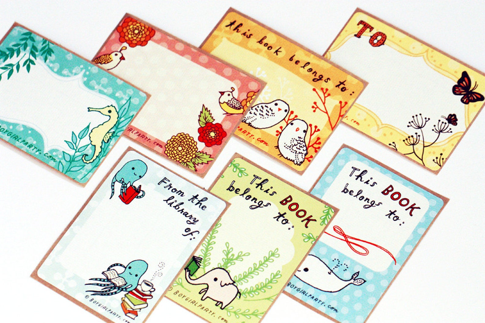 This Book Belongs to STICKERS Elephant Bookplates Ex - Etsy