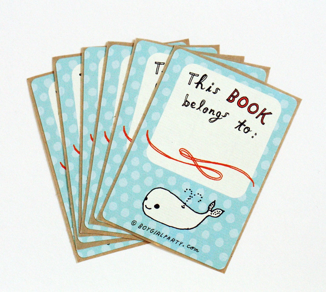 Ex Libris Book Stickers Book Plate Stickers Childrens Bookplates Book ...