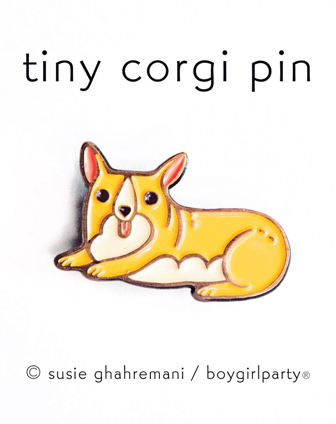 Corgi Enamel Pin — Cute Dog Gifts — Pembroke Welsh Corgi Dog Brooch ...