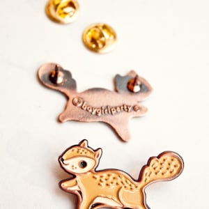 Enamel Pin, SQUIRREL PIN, Squirrel Enamel Pin, Backpack Pins, Animal ...