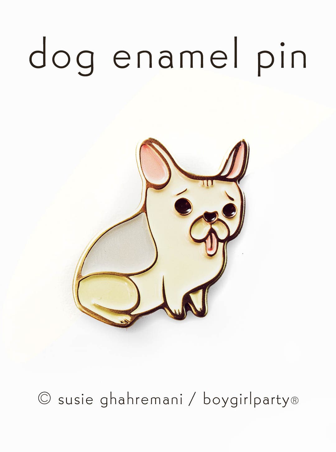 FRENCH BULLDOG Lapel Pin Animal Pins— Quirky Brooch for Kids — Enamel ...
