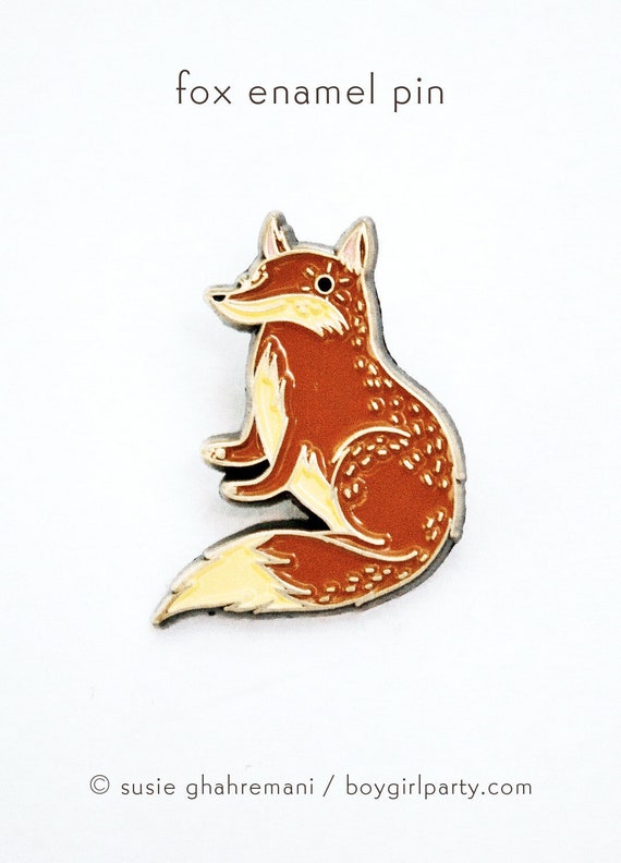 Enamel Pin Fox Pin Trending Now Most Popular Item Best | Etsy