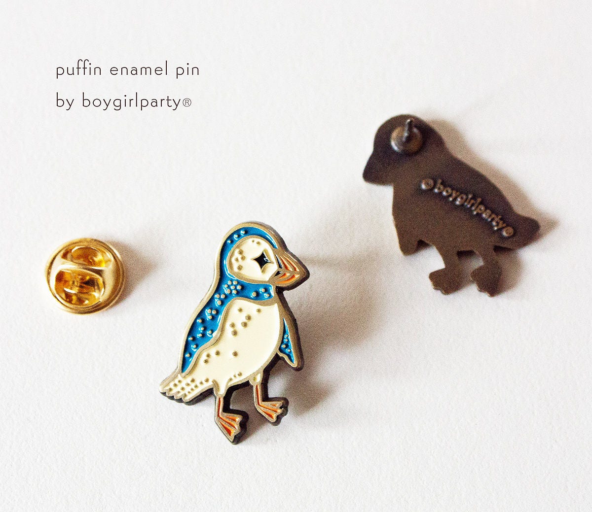 Kawaii Animal Enamel Pin PUFFIN Cute Pins Animal Pins | Etsy