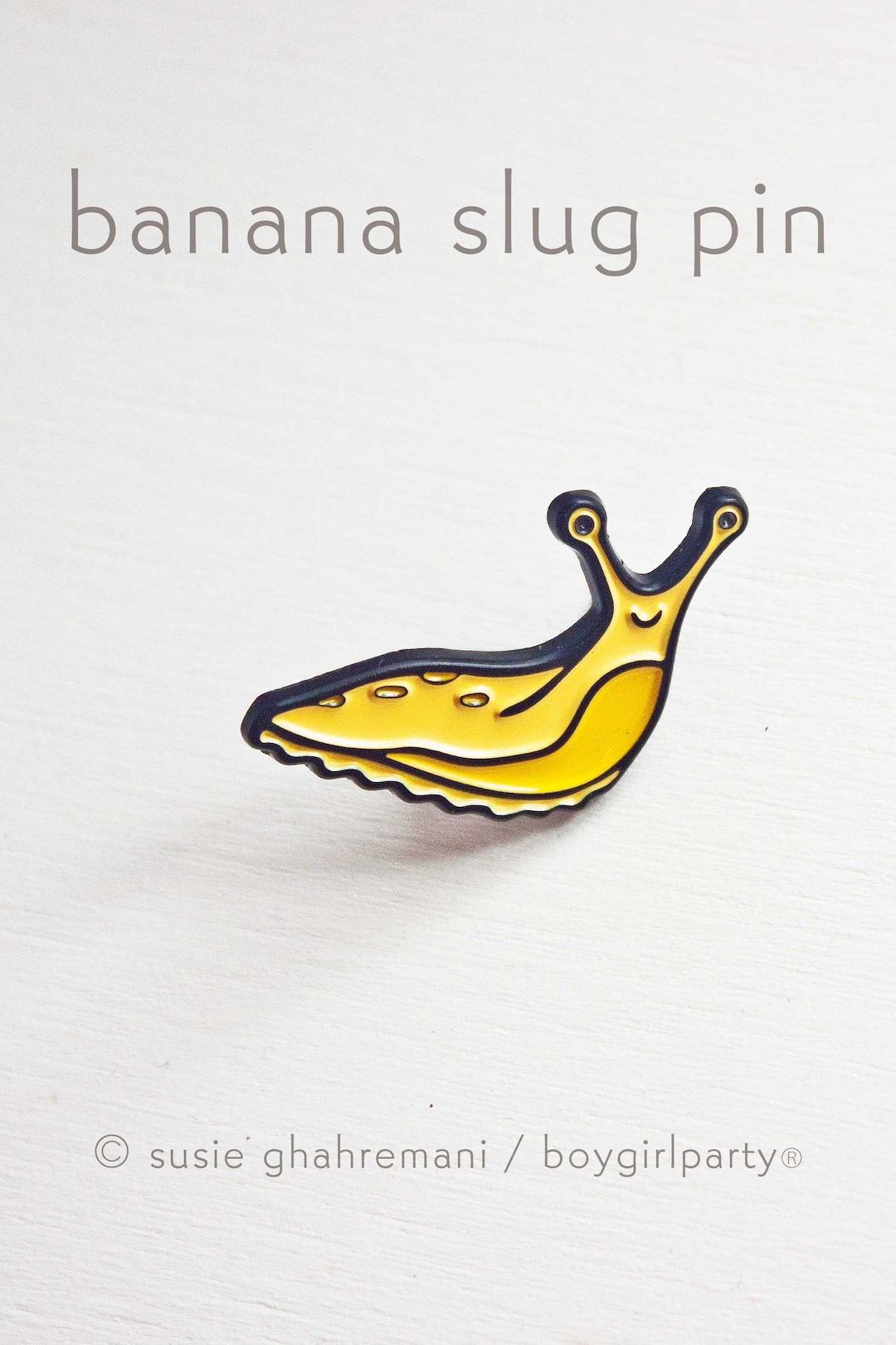 Animal Art Pin — Banana Slug Enamel Pin — Forest Animal Pin — Slug ...